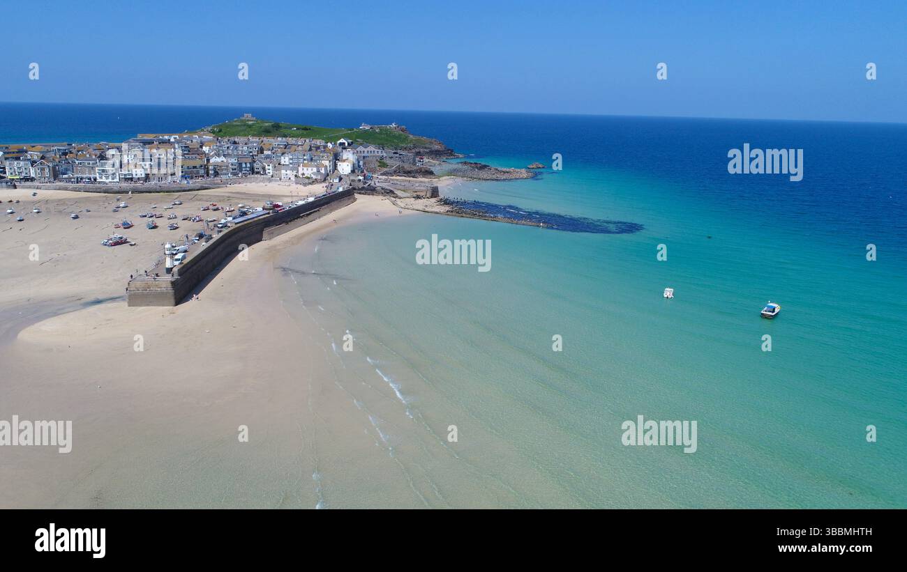 Aerial view of St Ives Cornwall England Stock Photo - Alamy