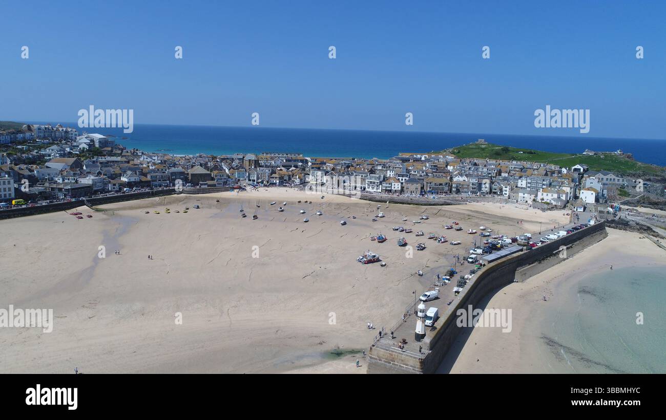 Aerial view of St Ives Cornwall England Stock Photo - Alamy