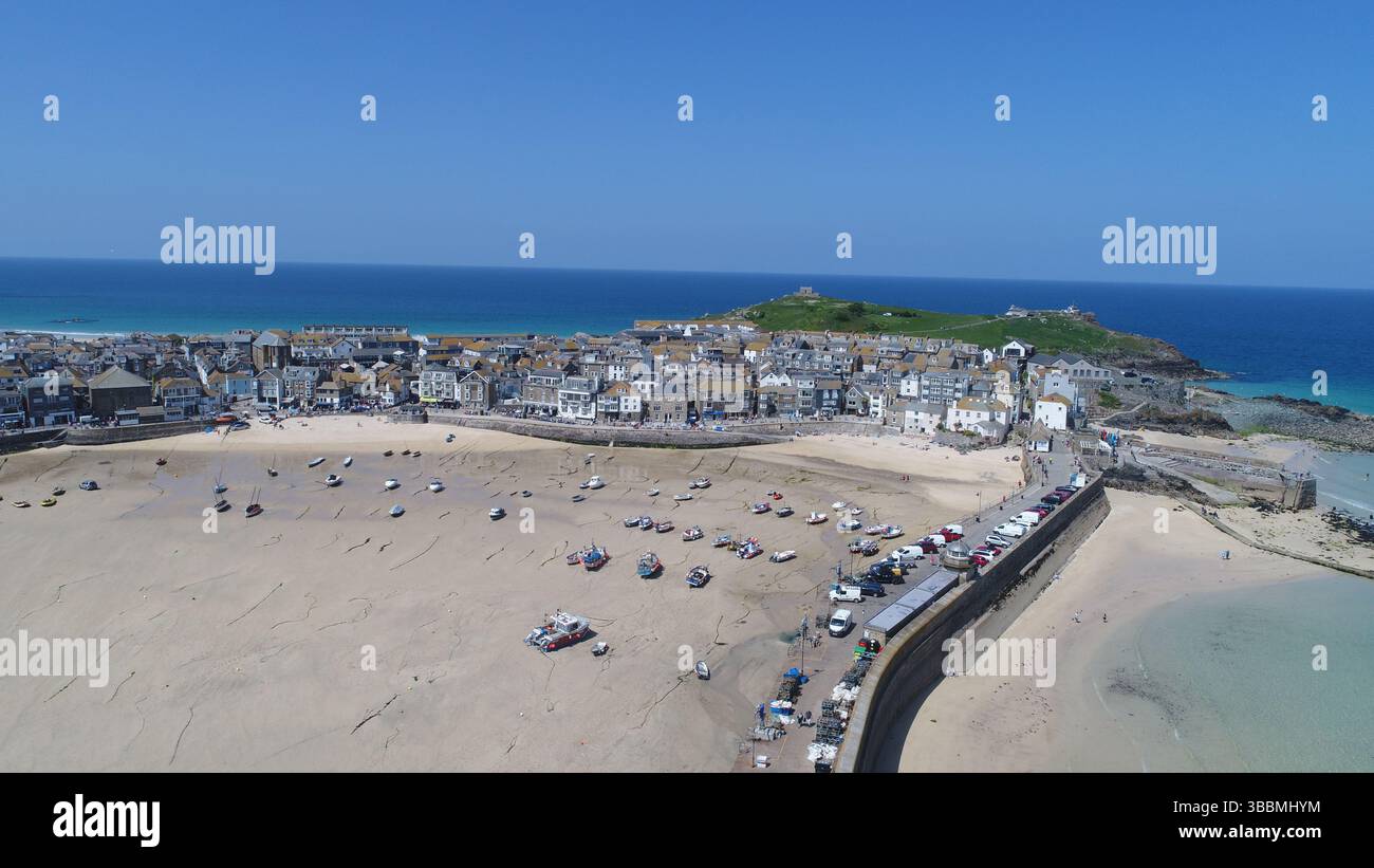 Aerial view of St Ives Cornwall England Stock Photo - Alamy