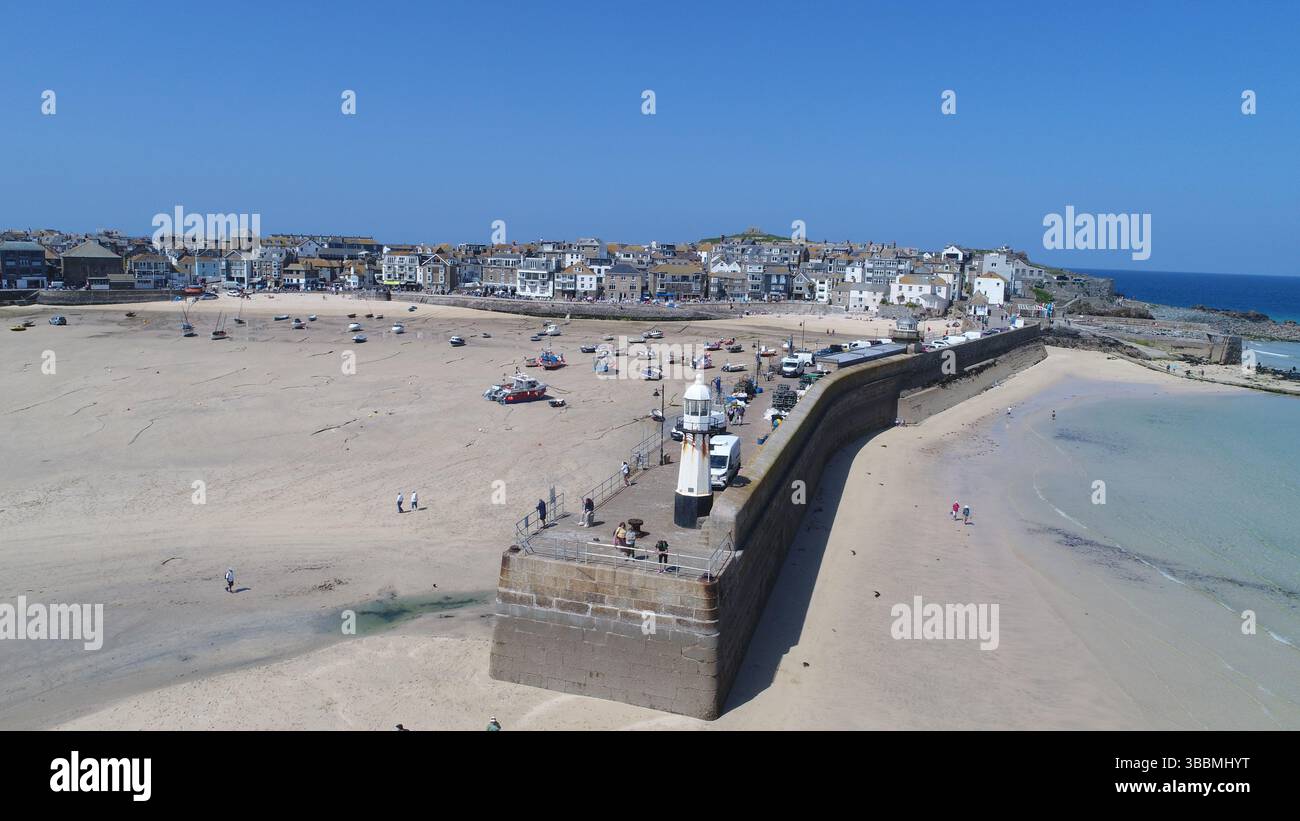 Aerial view of St Ives Cornwall England Stock Photo - Alamy
