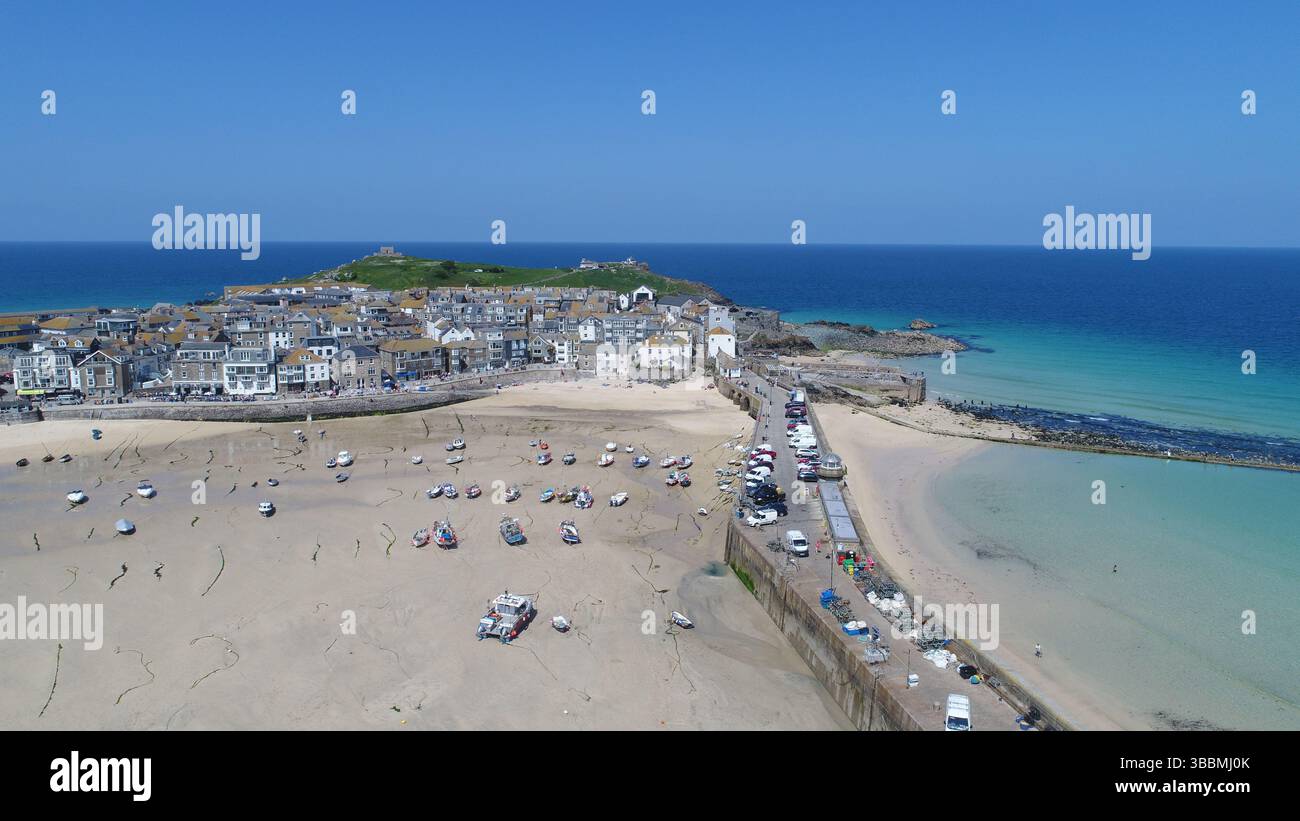 Aerial view of St Ives Cornwall England Stock Photo - Alamy