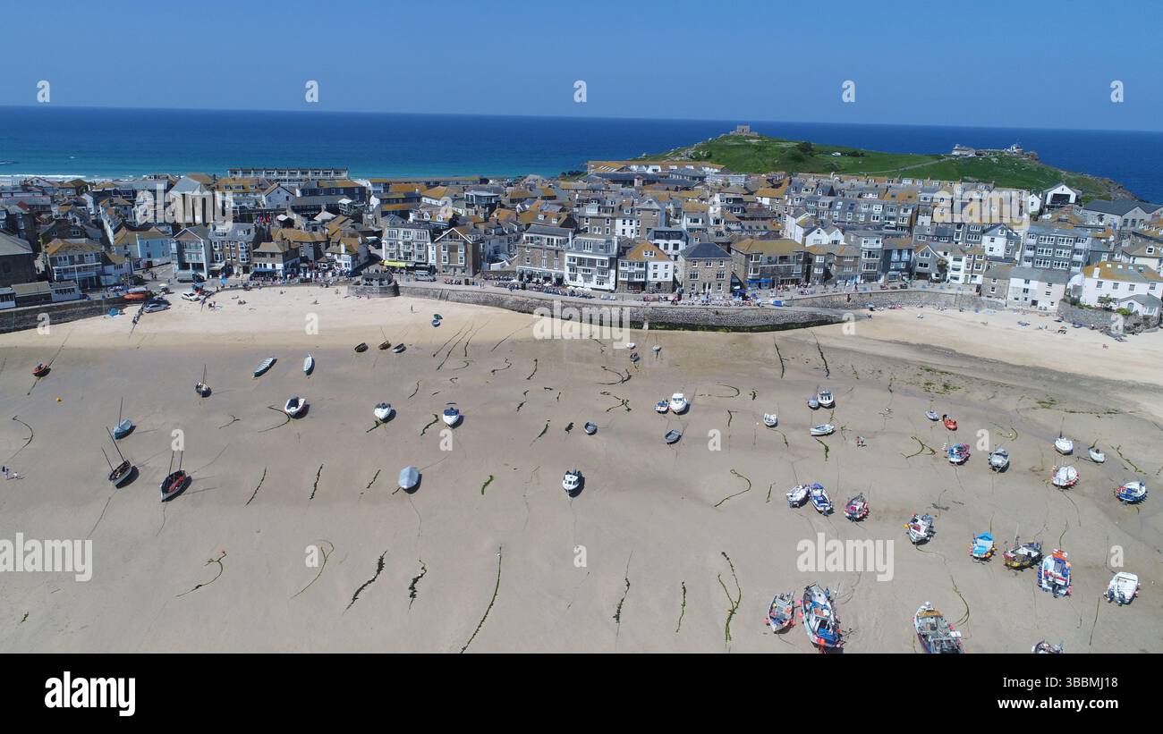 Aerial view of St Ives Cornwall England Stock Photo - Alamy