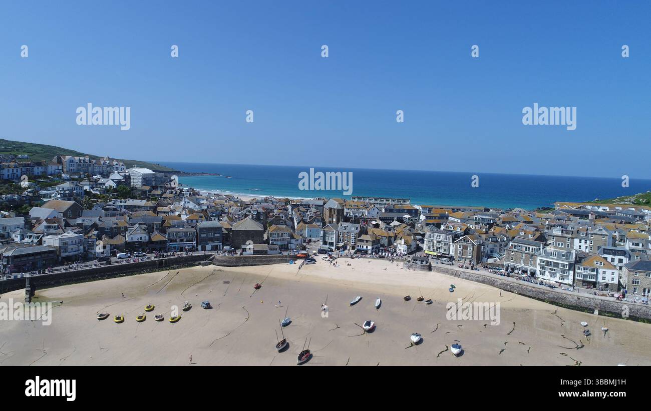 Aerial view of St Ives Cornwall England Stock Photo - Alamy