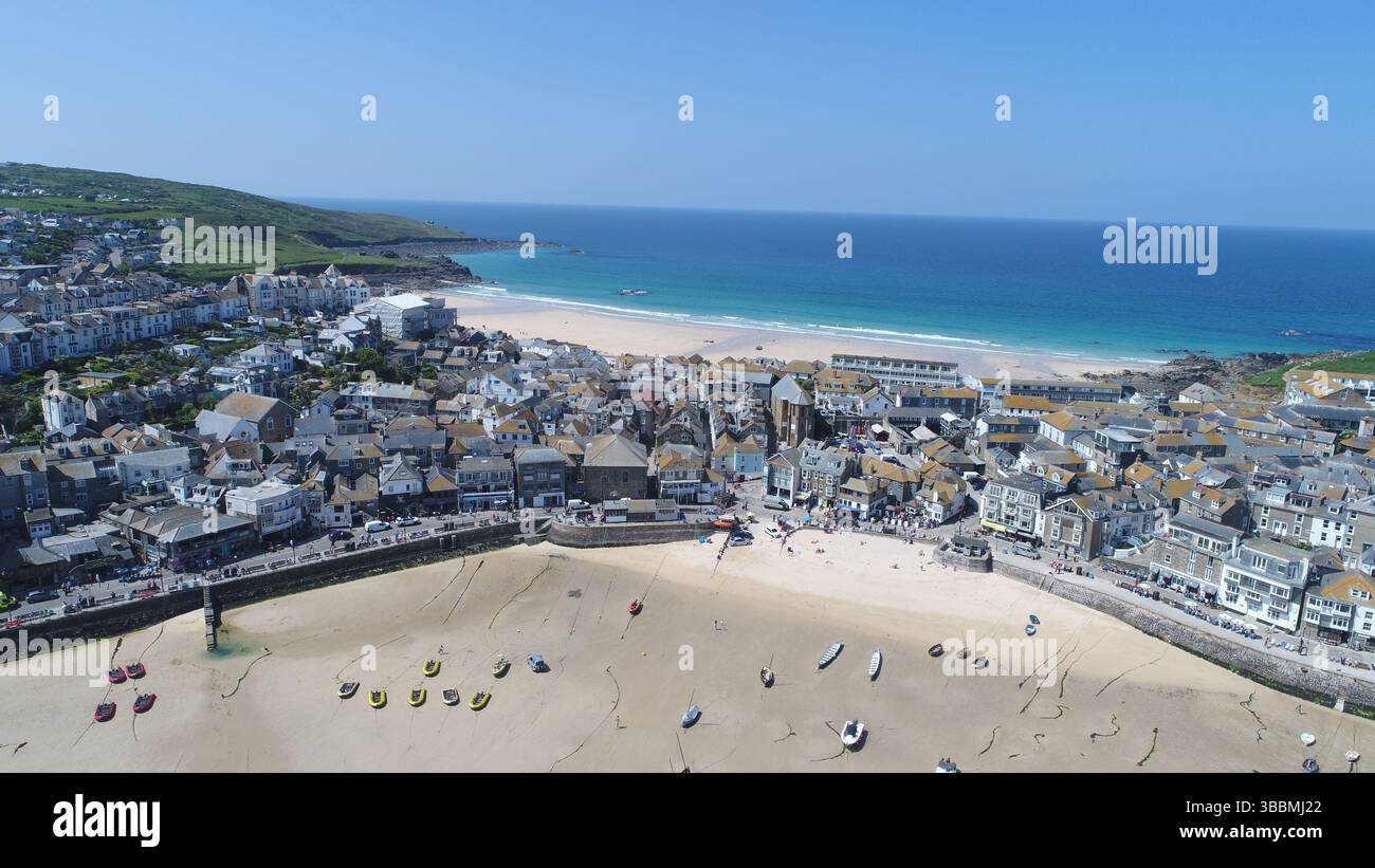 Aerial view of St Ives Cornwall England Stock Photo - Alamy