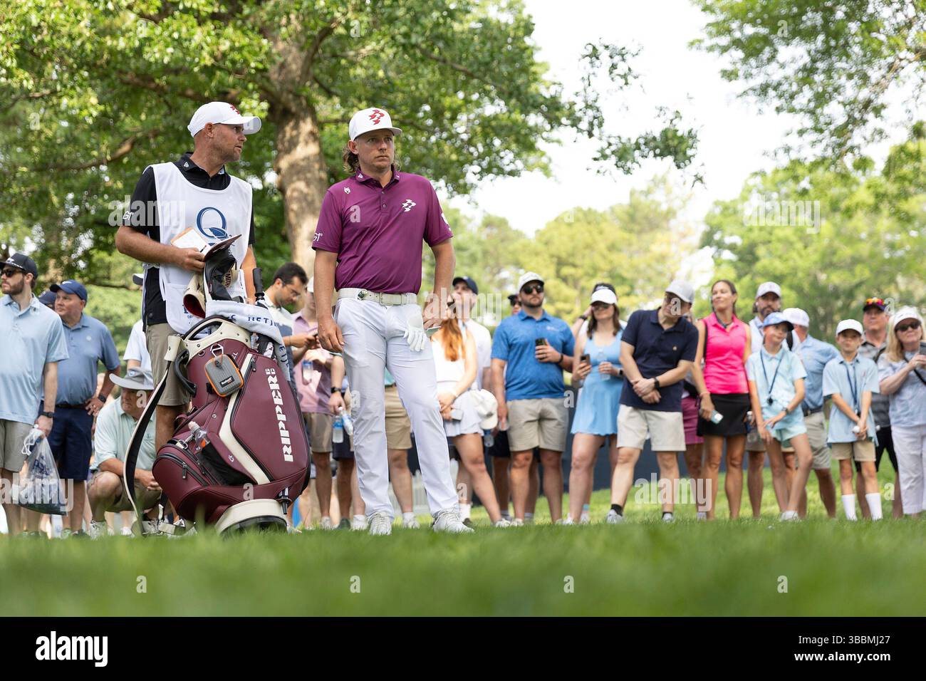 Captain Cameron Smith of Ripper GC and caddie, Sam Pinfold, are seen ...