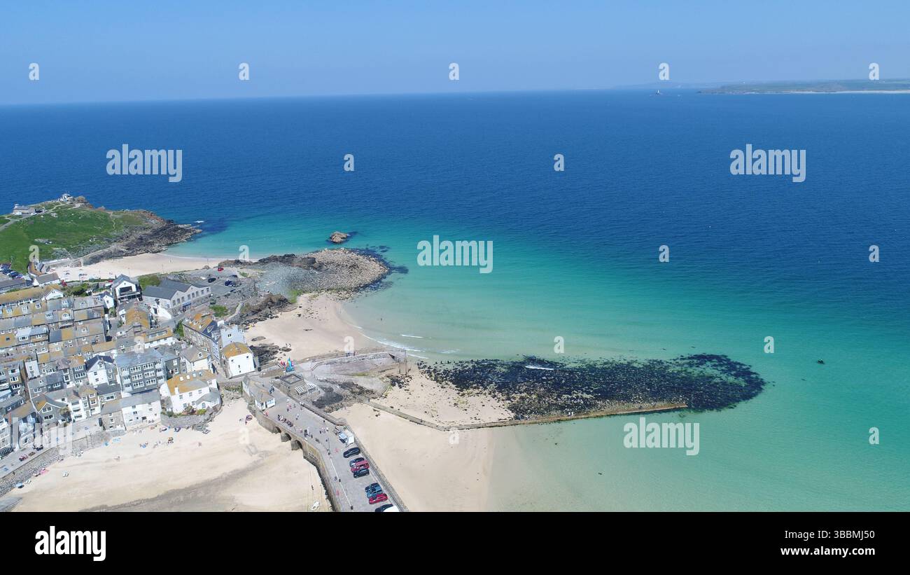 Aerial view of St Ives Cornwall England Stock Photo - Alamy