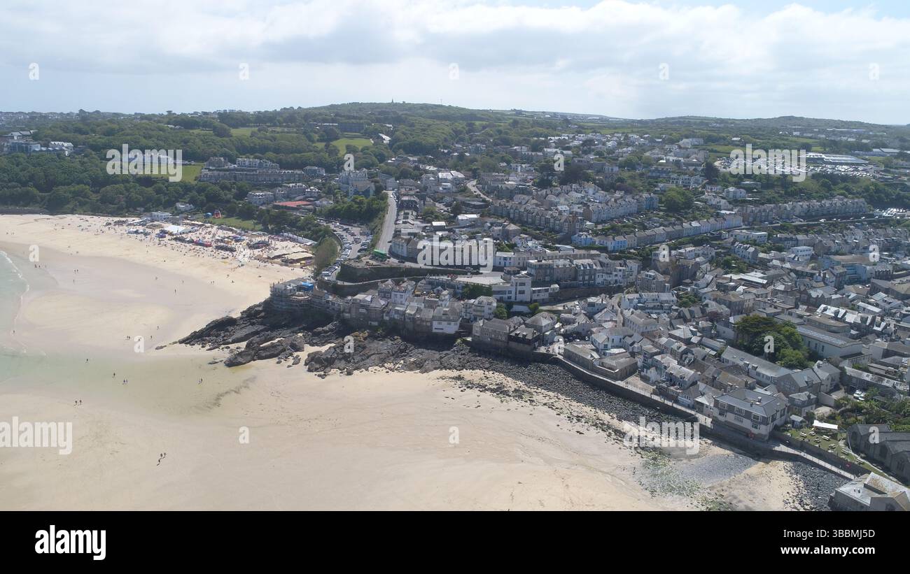 Aerial view of St Ives Cornwall England Stock Photo - Alamy