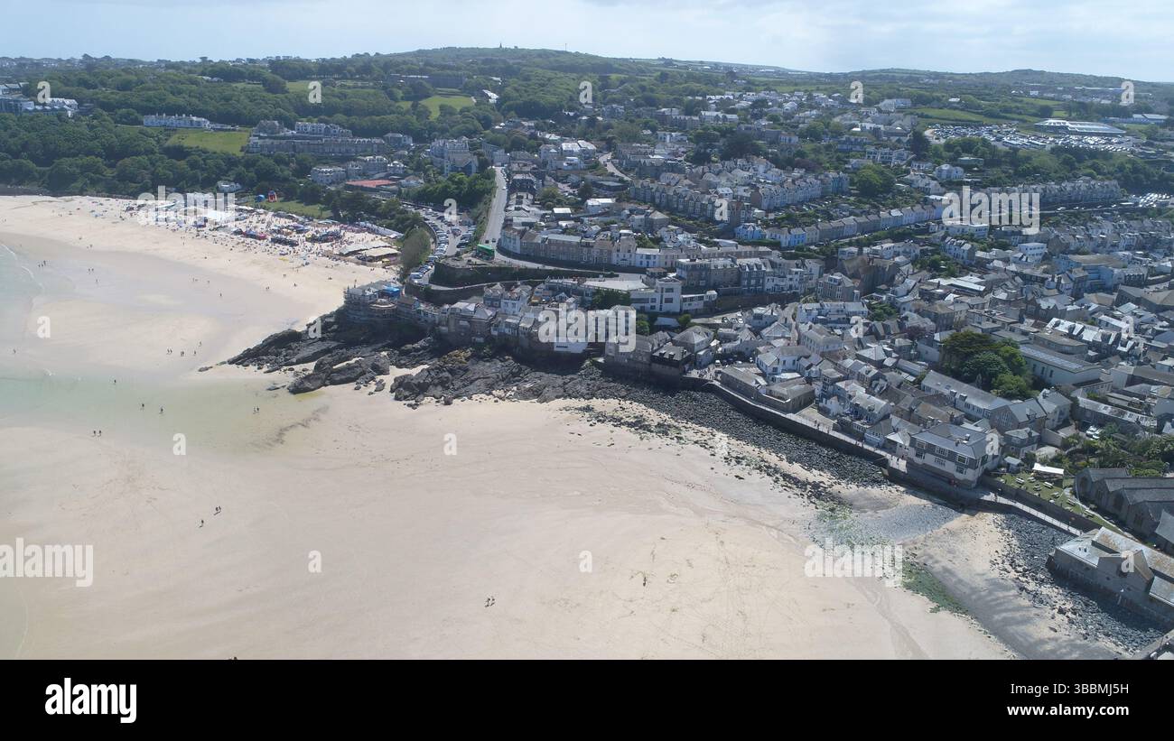 Aerial view of St Ives Cornwall England Stock Photo - Alamy