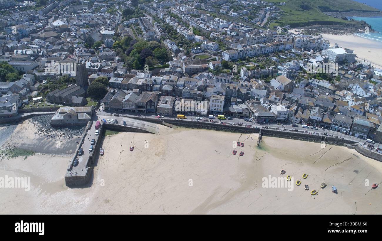 Aerial view of St Ives Cornwall England Stock Photo - Alamy