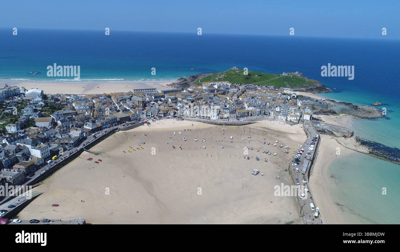 Aerial view of St Ives Cornwall England Stock Photo - Alamy