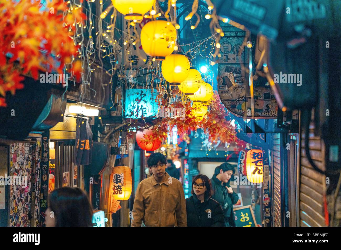 High-resolution street photo of Omoide Yokocho in Shinjuku, Tokyo ...