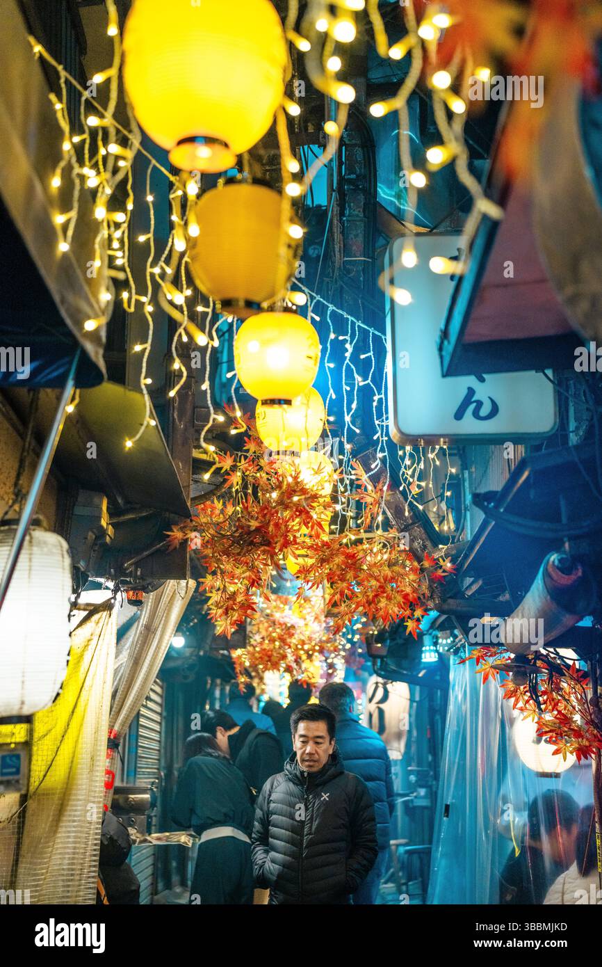 High-resolution street photo of Omoide Yokocho in Shinjuku, Tokyo ...