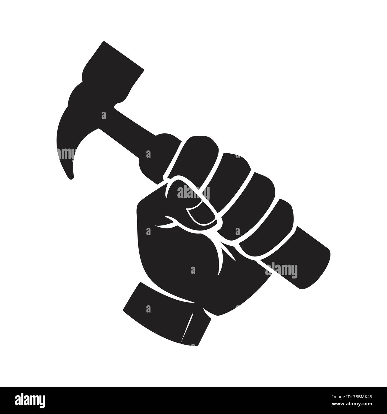 Vector Illustration of a Fist Holding a Hammer Stock Vector Image & Art ...