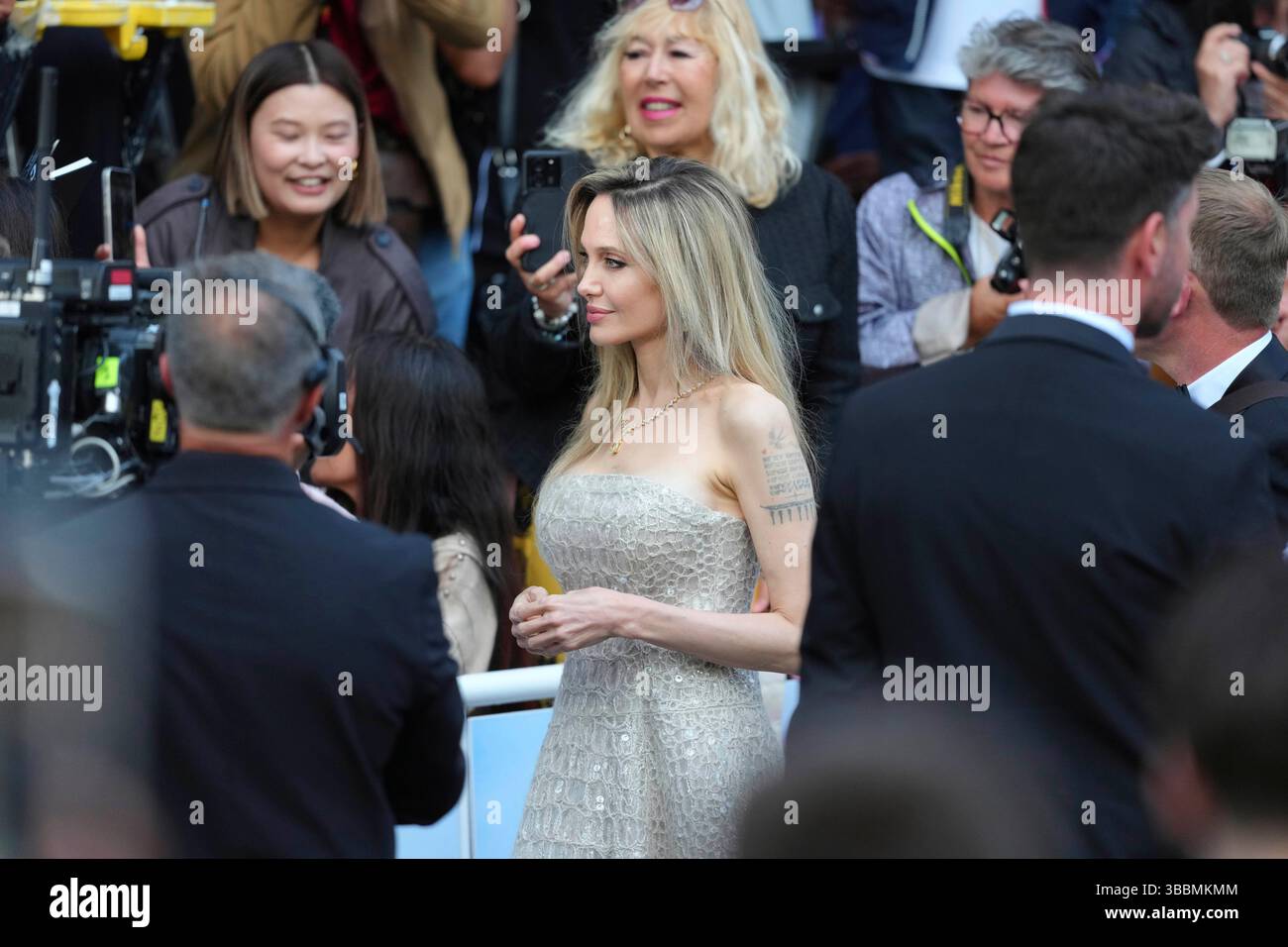 Angelina Jolie arrives at the premiere of the film 'Eddington' at the 78th international film ...