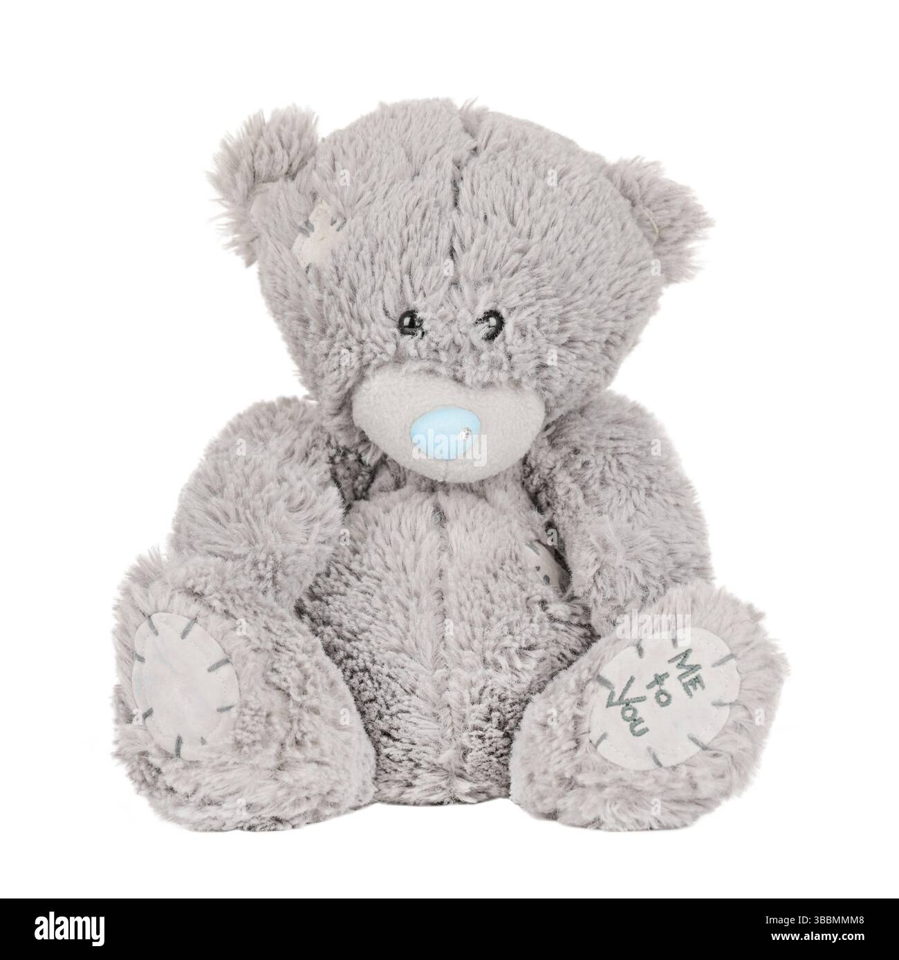 soft toy gray bear isolated Stock Photo - Alamy