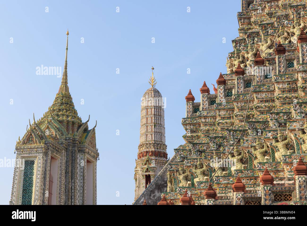 Fantastic view of Wat Arun, Temple of Dawn, a famous Buddhist temple in ...