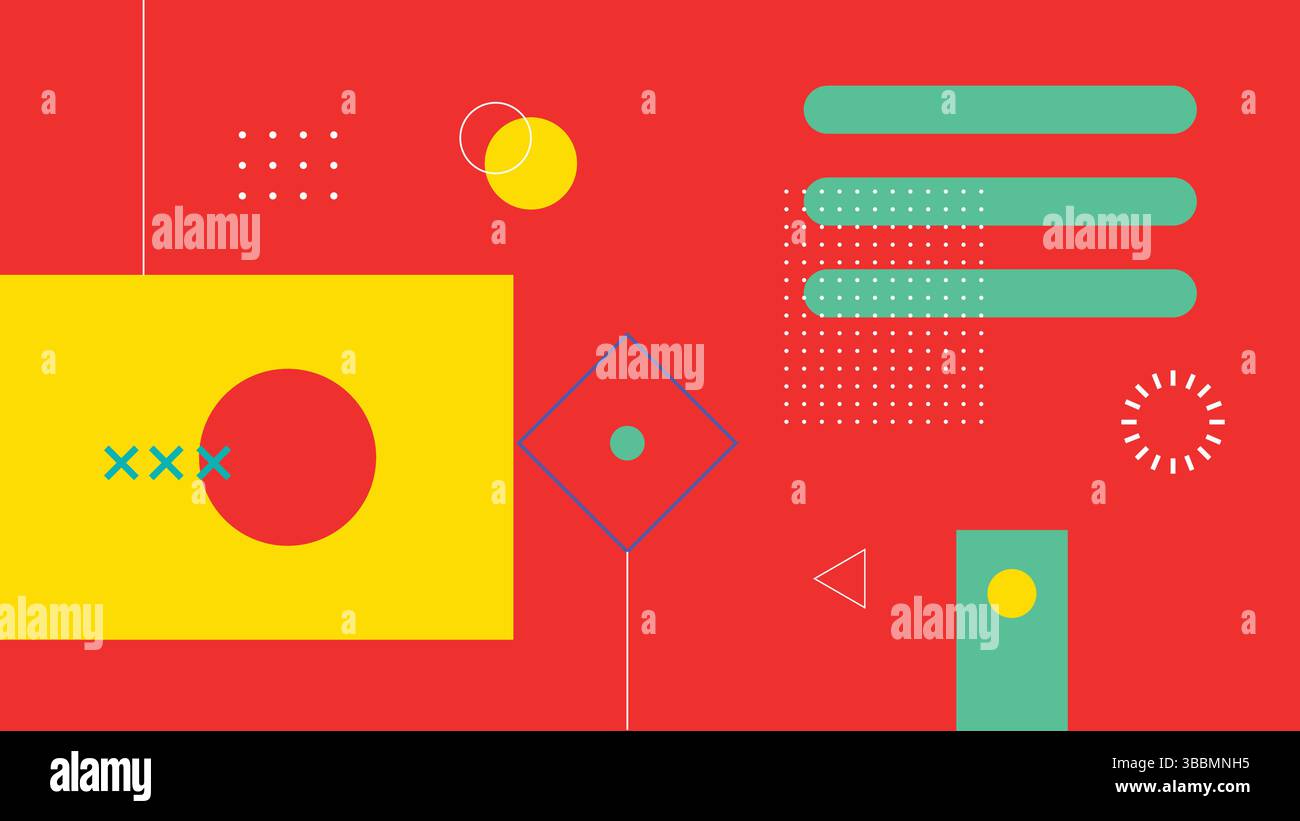 Geometric Shapes in Flat Design Background Stock Vector Image & Art - Alamy