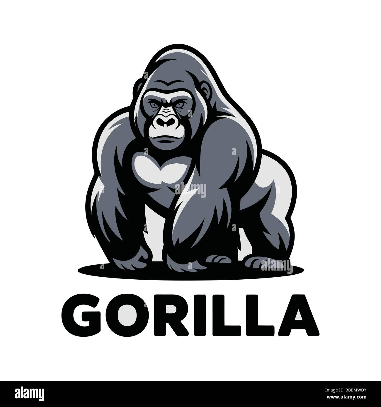 Warrior gorilla logo hi-res stock photography and images - Alamy