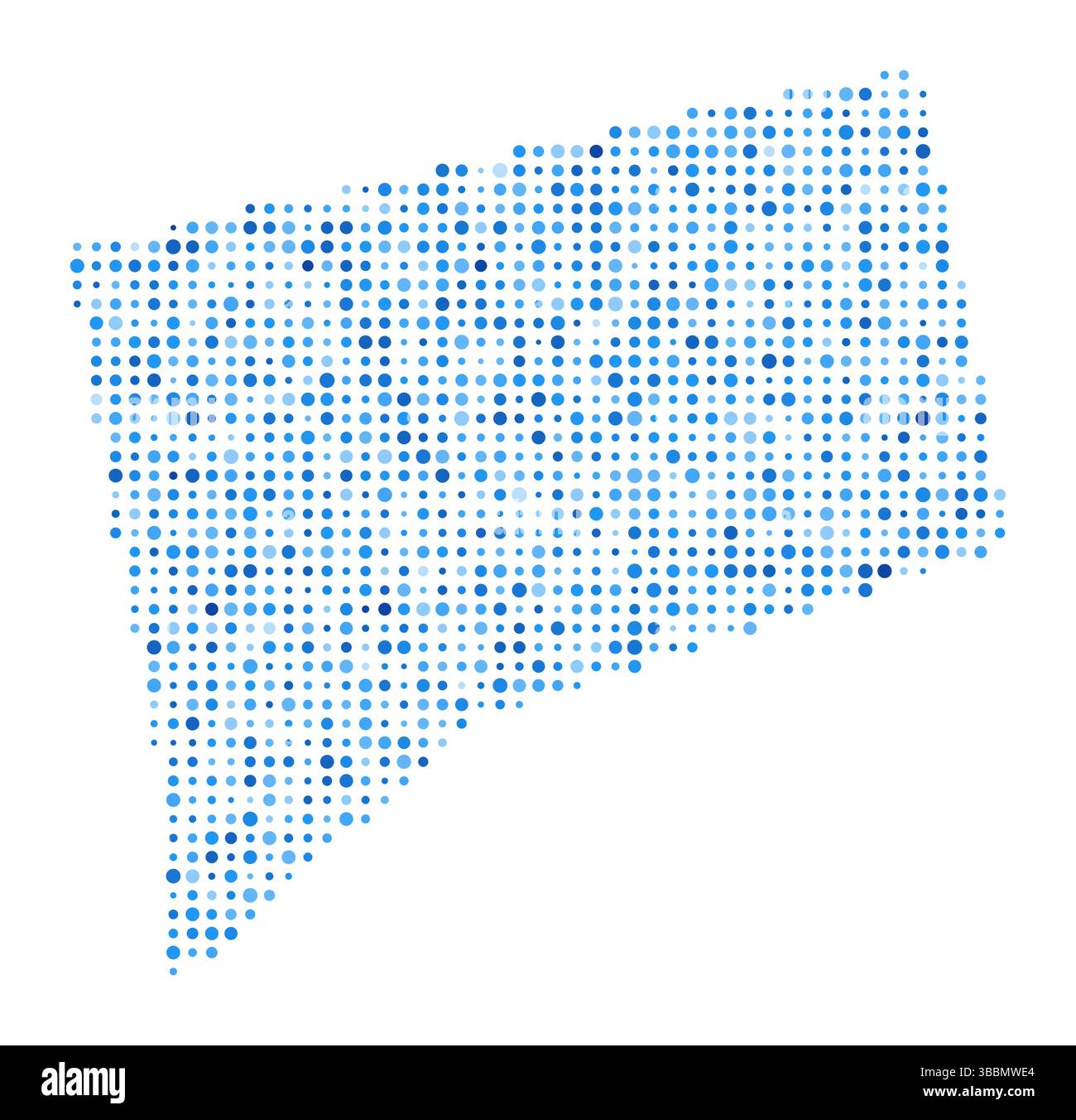 Connecticut Dot Map. US State Digital Style Shape. Connecticut vector ...