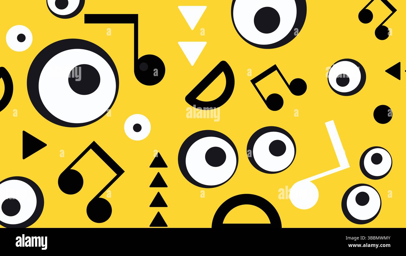 Music Symbols Abstract Background Stock Vector Image & Art - Alamy