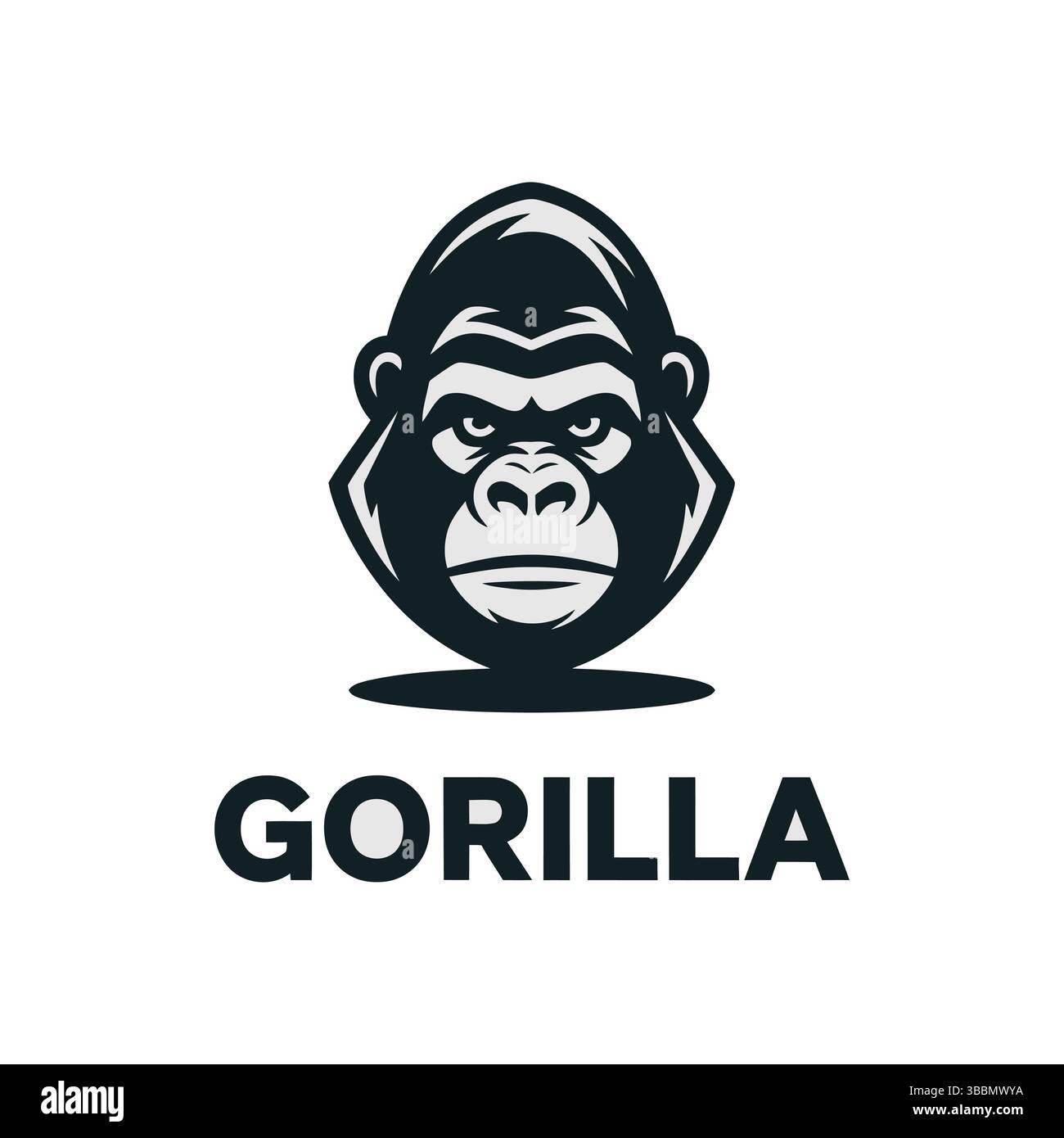 Black and white vector cartoon gorilla hi-res stock photography and ...