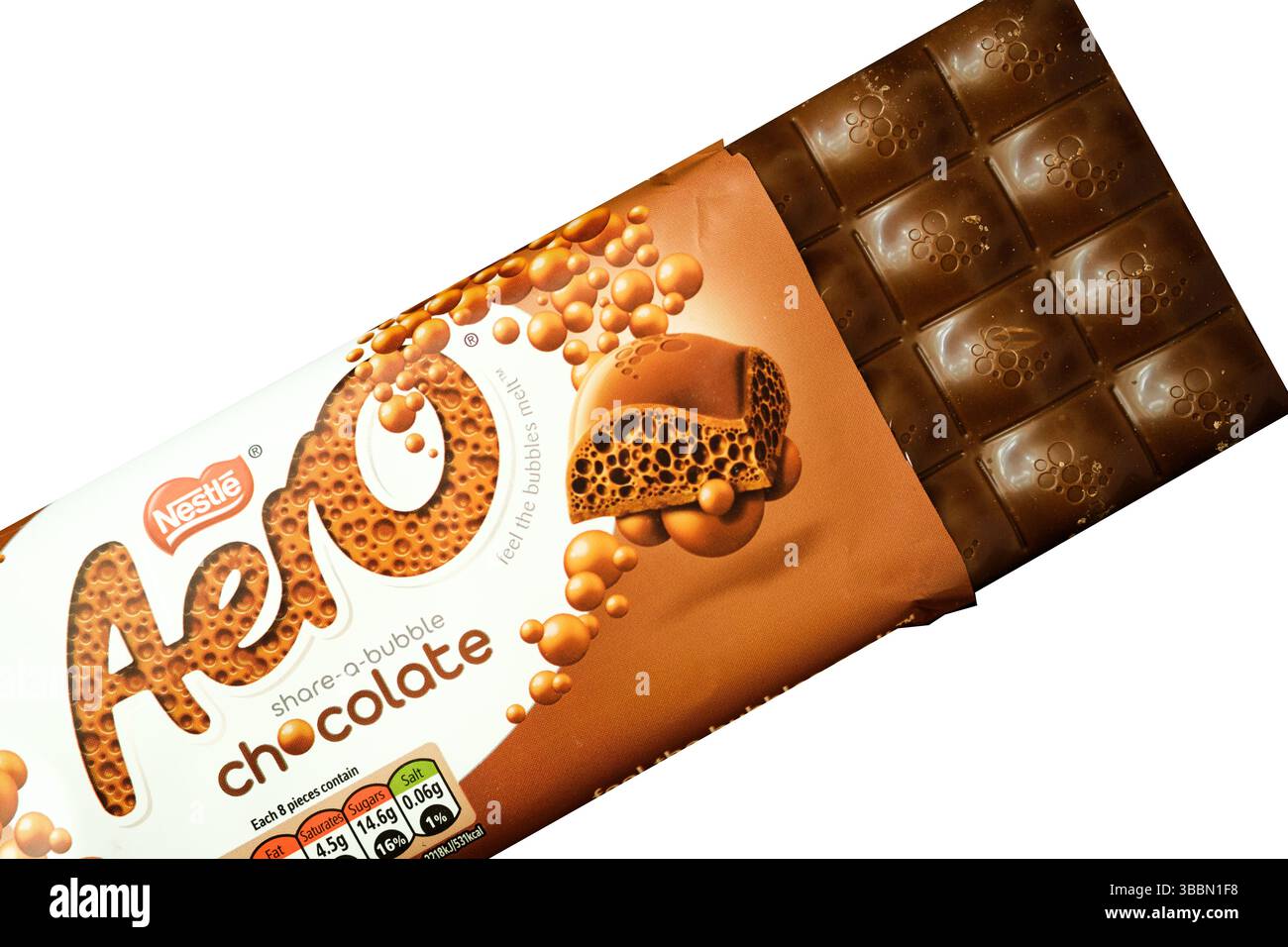 London UK, May 16 2025, A Bar Of Original Aero Milk Chocolate Stock ...
