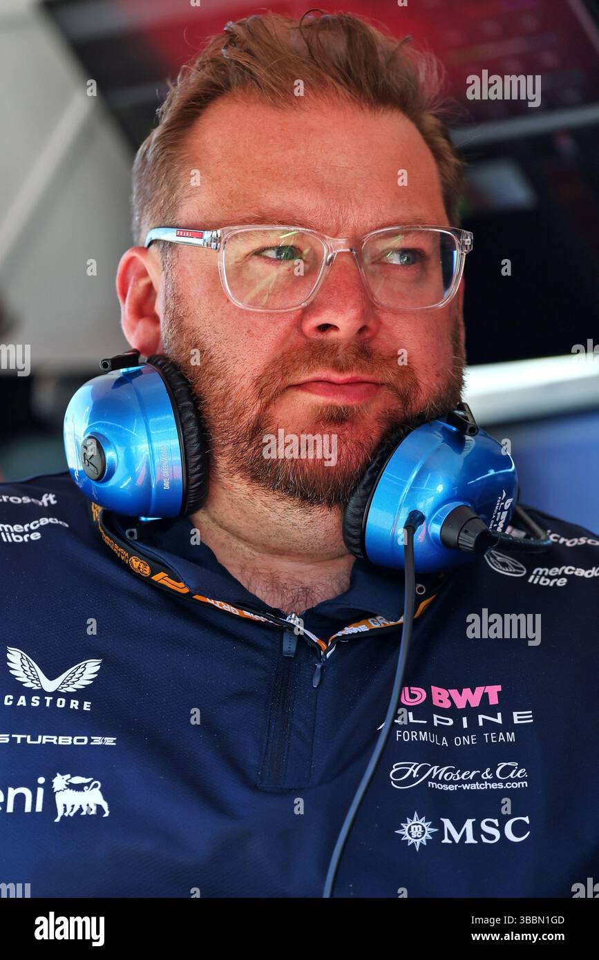Imola, Italy. 16th May, 2025. Dave Greenwood (GBR) Alpine F1 Team ...