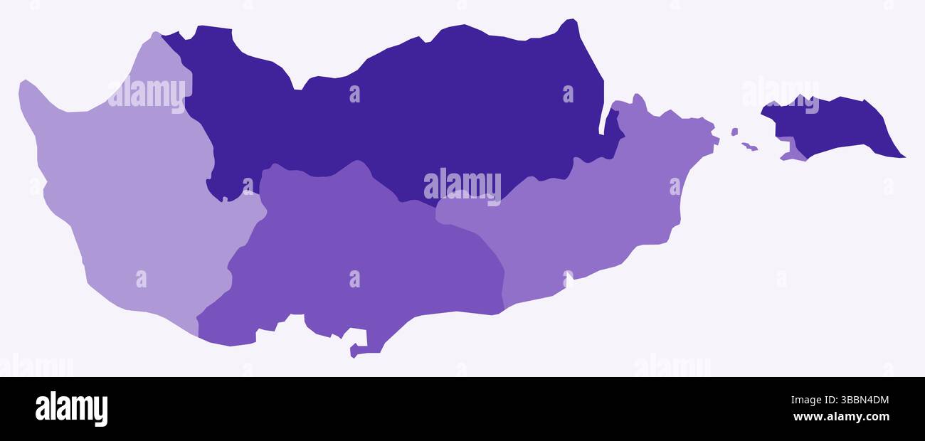 Map of Cyprus with regions. Just a simple country border map with ...