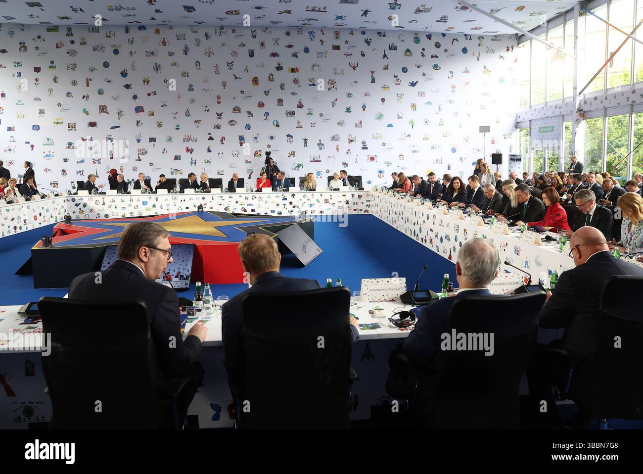 Summit of the European Political Community, on May 16, 2025, in Tirana ...