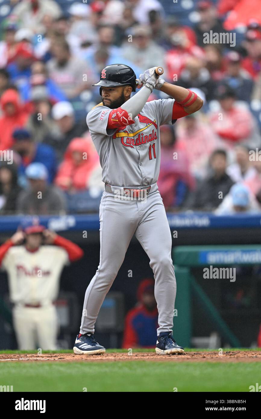 PHILADELPHIA, PA - MAY 14: St. Louis Cardinals outfielder Victor Scott ...