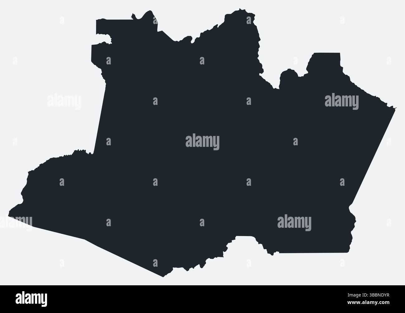 Amazonas map. Just a simple border map. Shape of the state. Flat blank ...