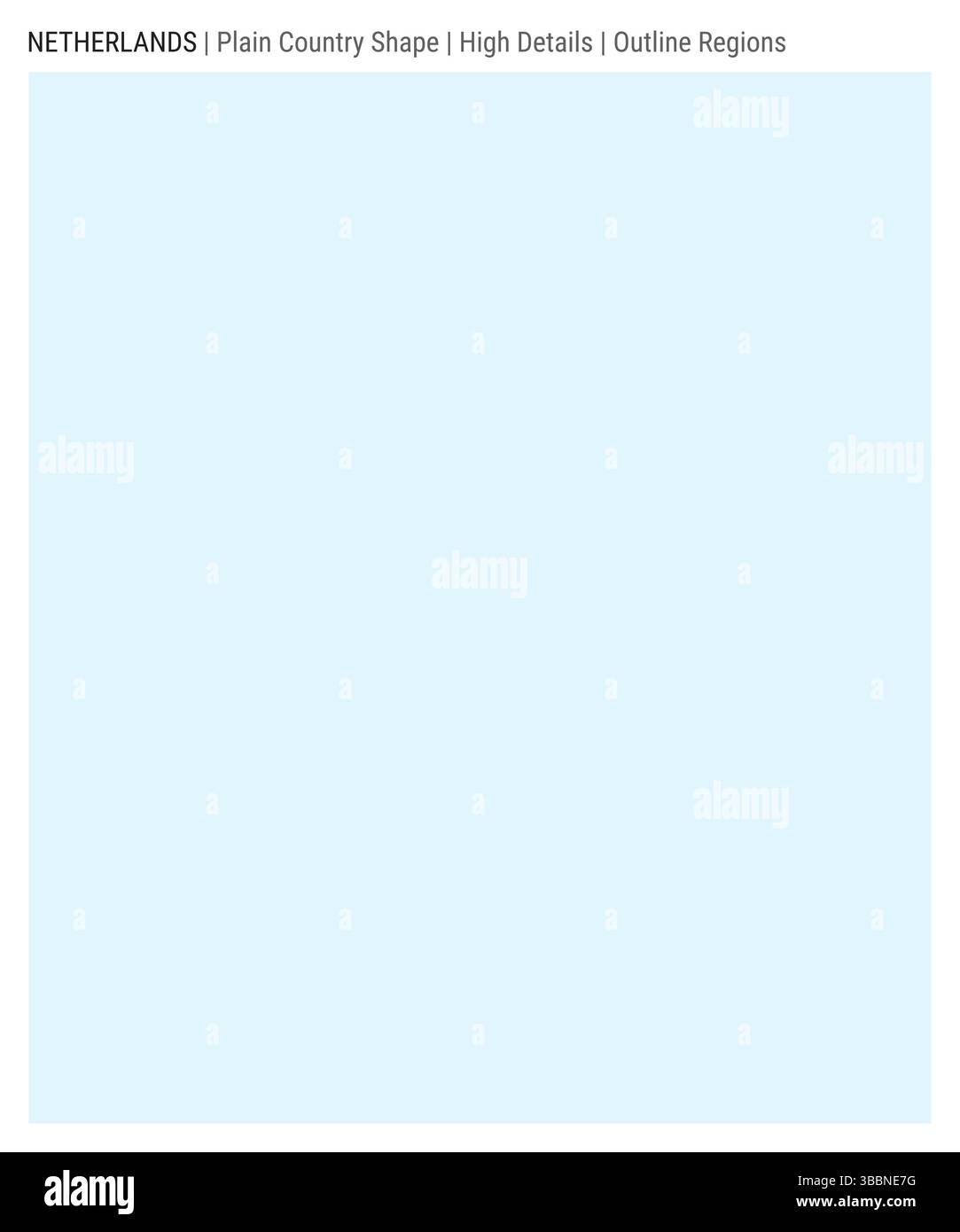 Netherlands plain country map. High details. Outline regions style. Shape of Netherlands. Vector ...