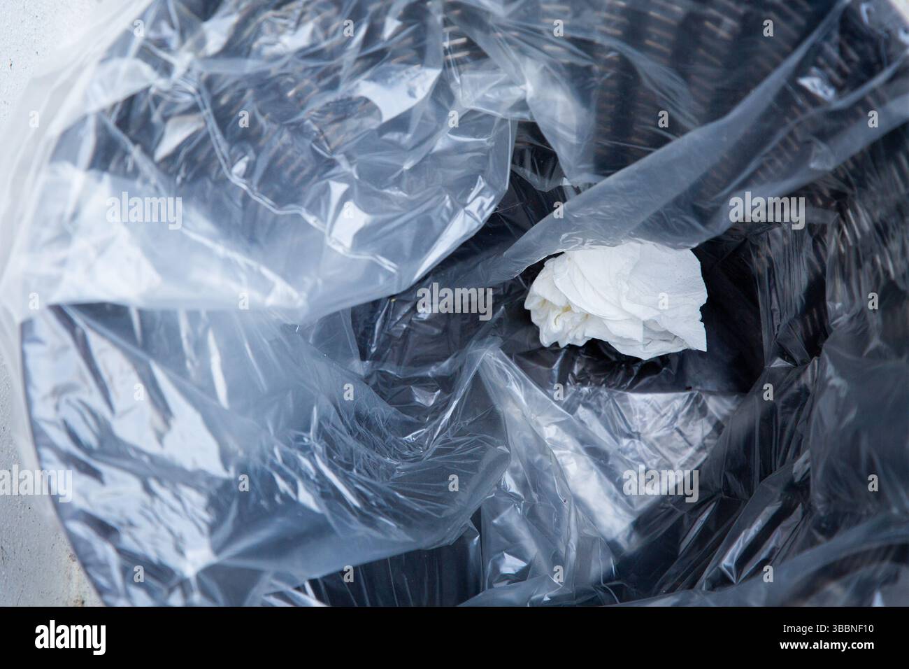 There is a plastic bag that contains a piece of cheese inside it Stock ...