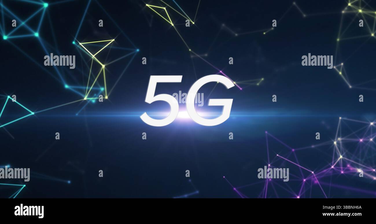 Spreading neon network lines hi-res stock photography and images - Alamy