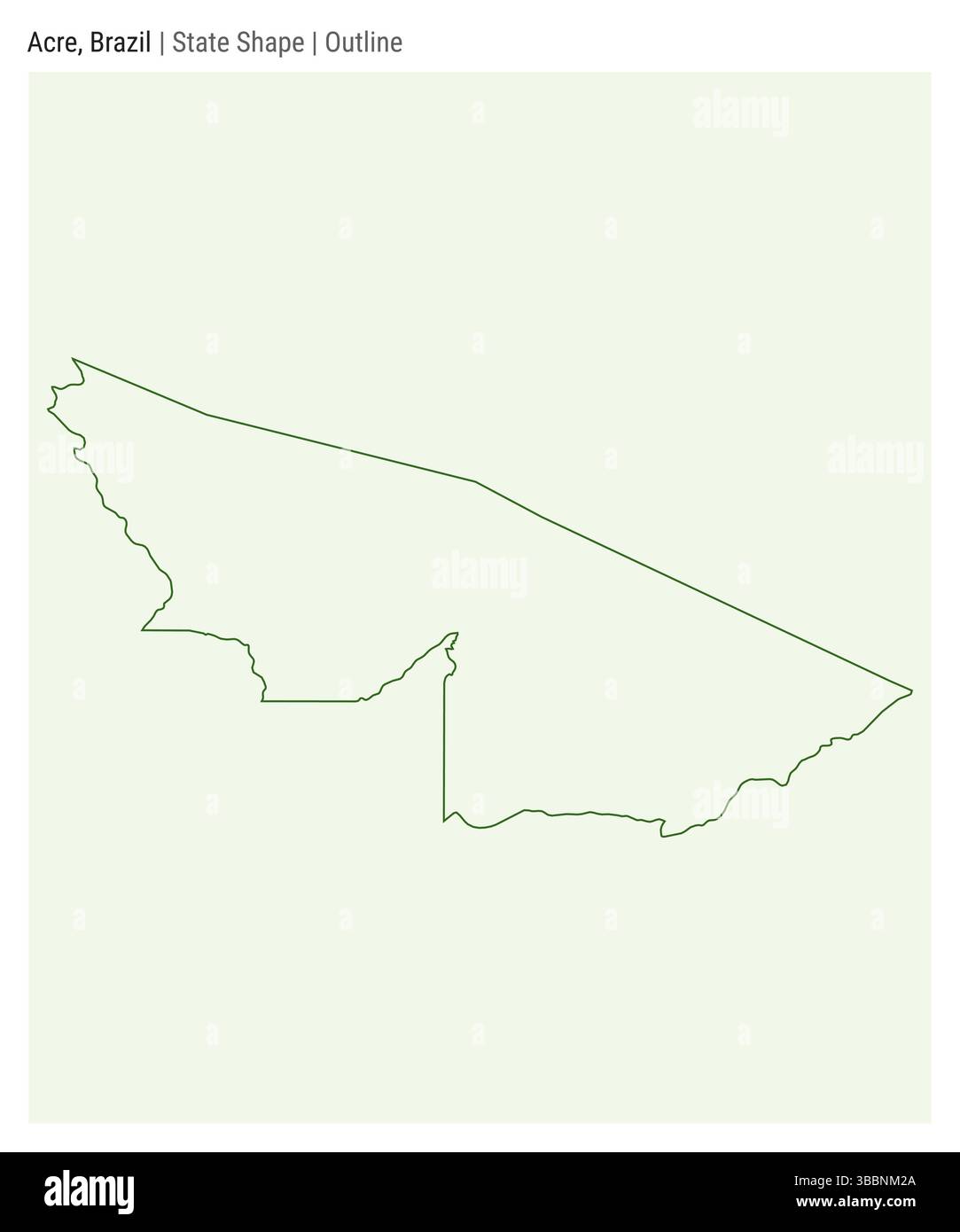 Acre, Brazil. Simple vector map. State shape. Outline style. Border of ...