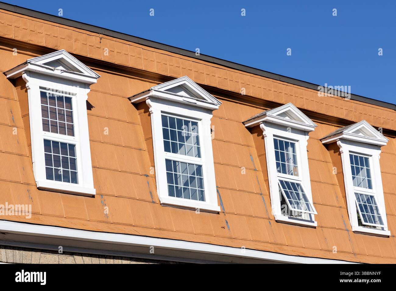 The top floor of a residential building. Dormer window of a house Stock ...