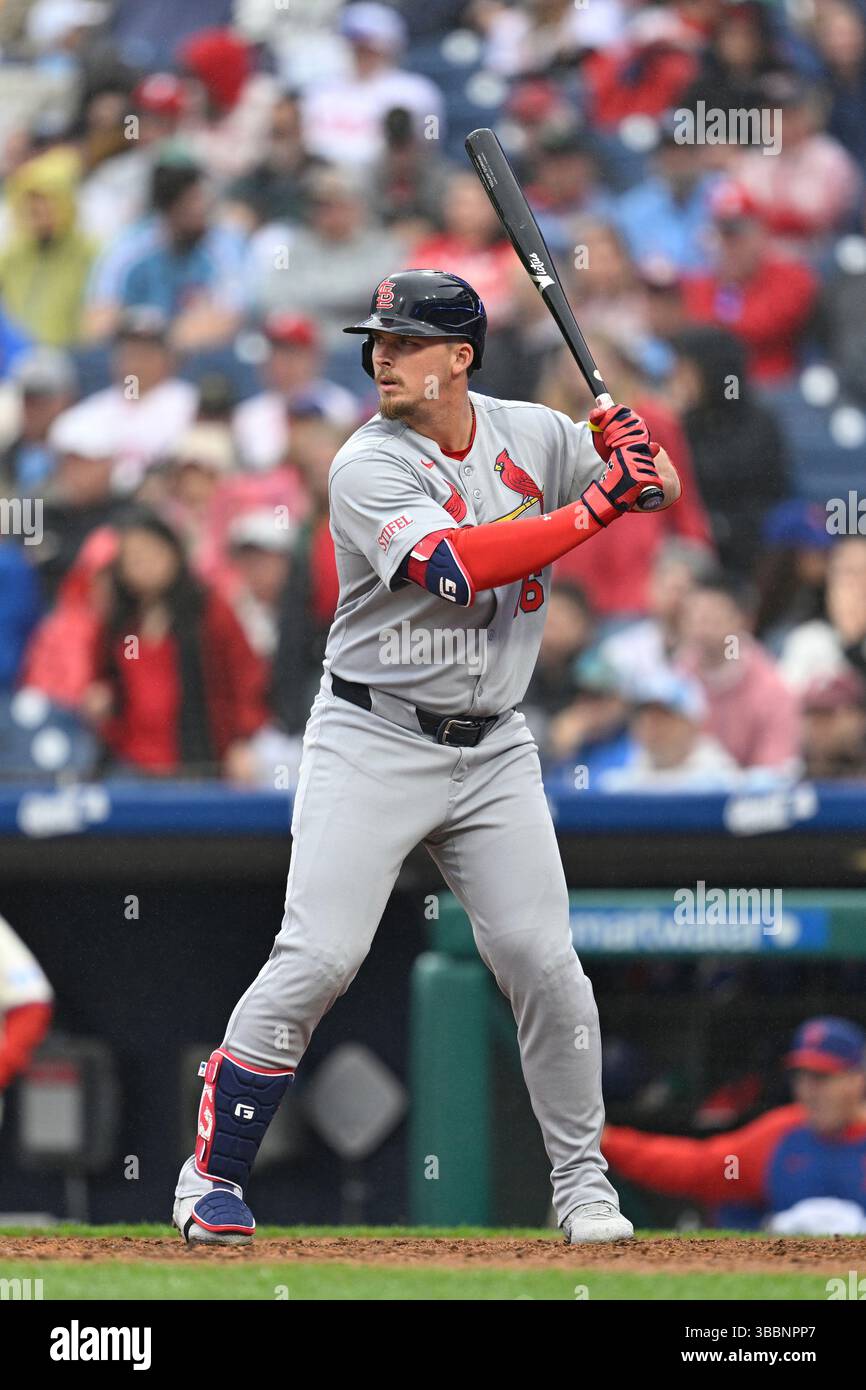 PHILADELPHIA, PA - MAY 14: St. Louis Cardinals second base Nolan Gorman ...