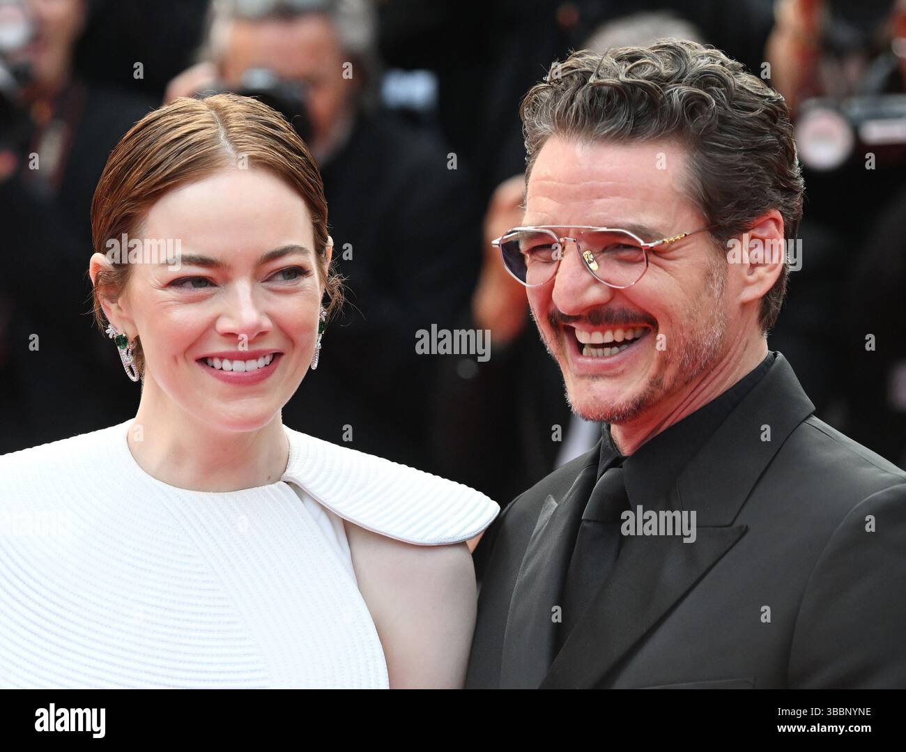 Chilean- American actor Pedro Pascal and American actress Emma Stone ...