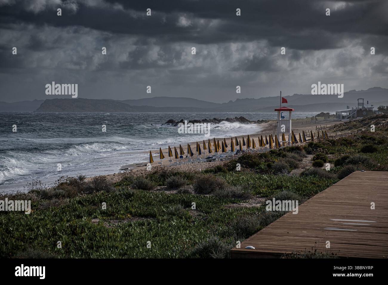 Mediterranean seascape of Gallura coast in northern Sardinia island ...