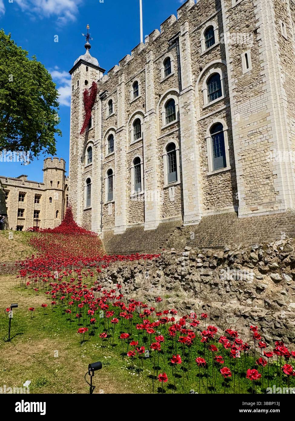 The White tower located within the Tower of London, with Blood Red ...