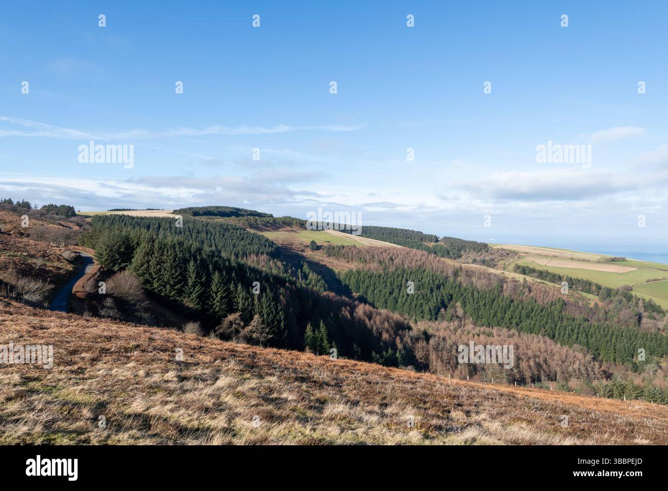 Porlock Common at the top of Porlock Hill in Exmoor National Park Stock ...