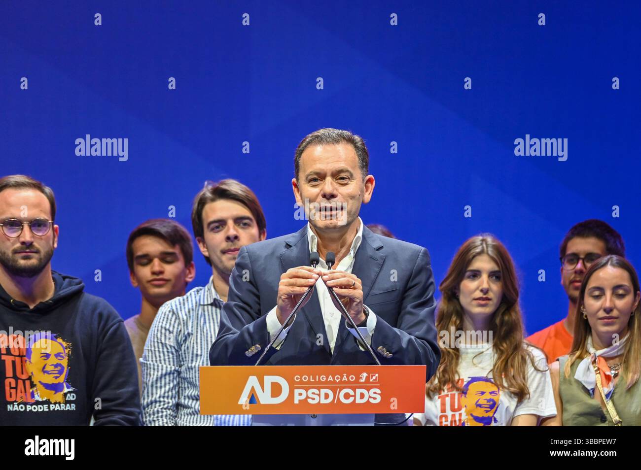 Lisbon, Portugal. 16 May 2025. Luis Montenegro, leader of the ...