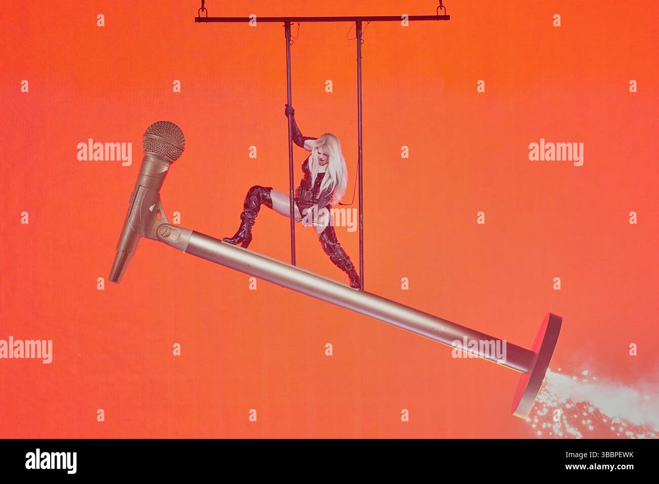 Erika Vikman from Finland performs the song "ICH KOMME" during the dress rehearsal for the Grand ...