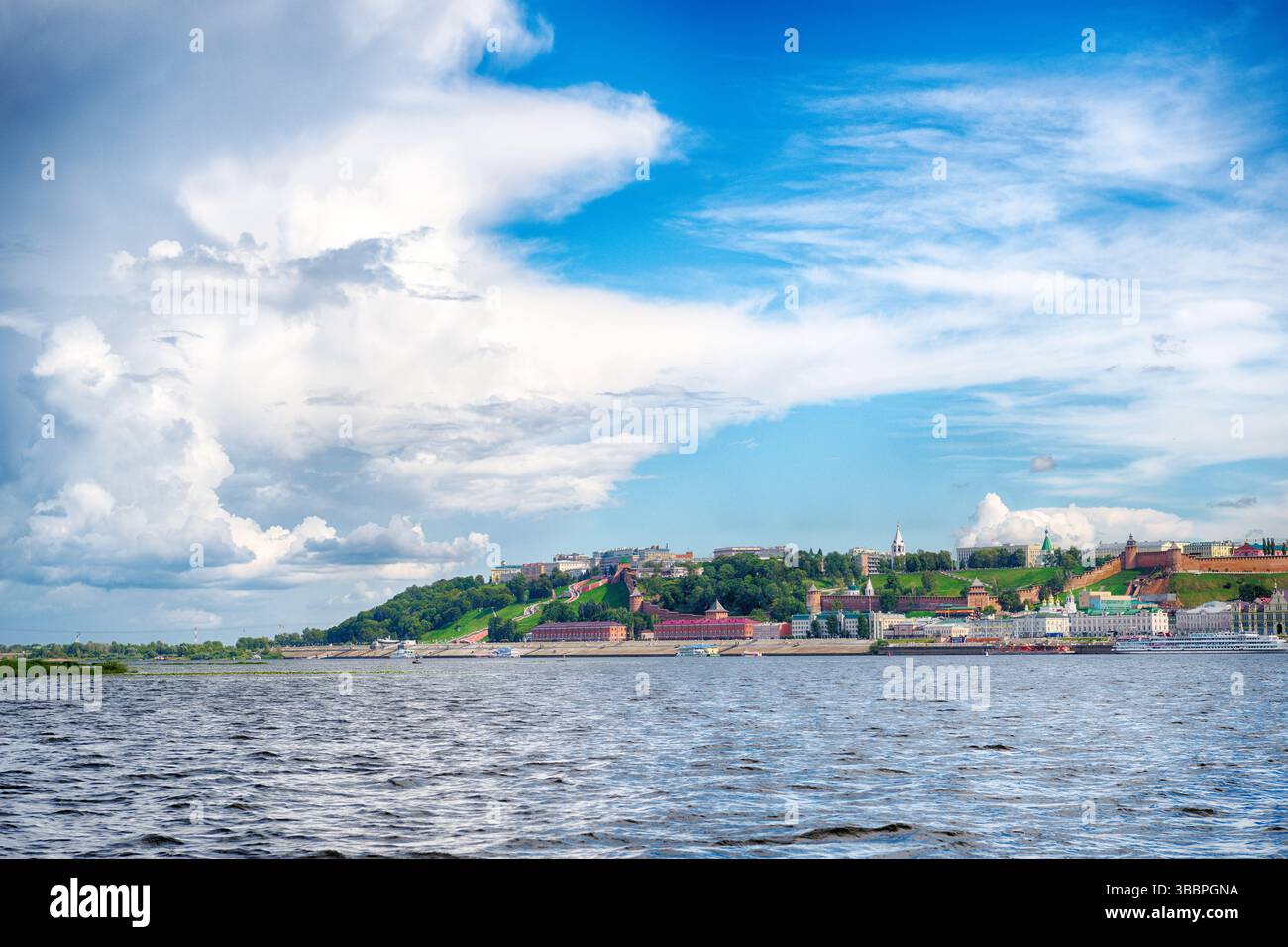 Panorama volga river in summer hi-res stock photography and images - Alamy
