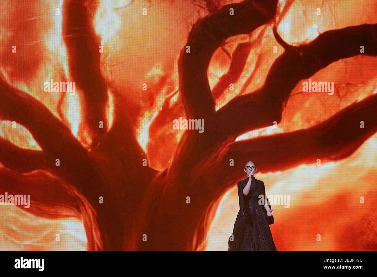 Klavdia from Greece performs the song "Asteromata" during the dress ...