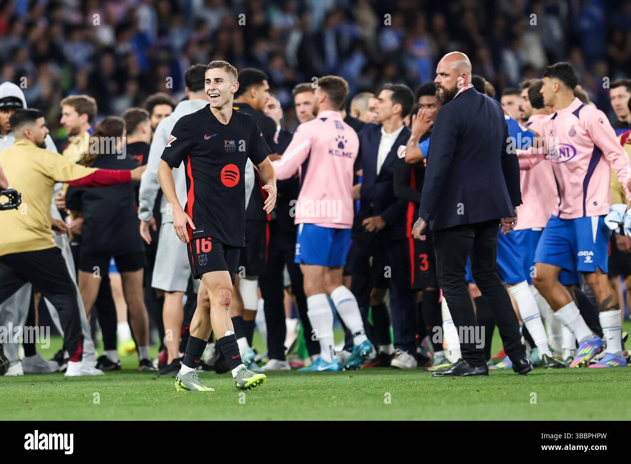 Barcelona, Spain. 15th May, 2025. Fermin Lopez (16) of FC Barcelona ...