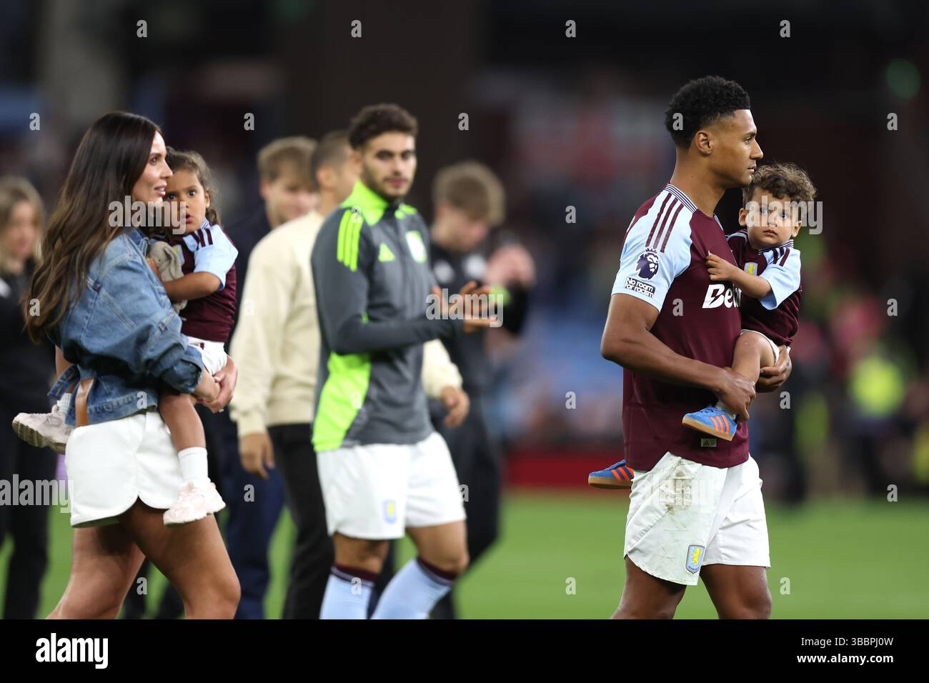 Aston Villa's Ollie Watkins (right) with partner Ellie Alderson (left ...