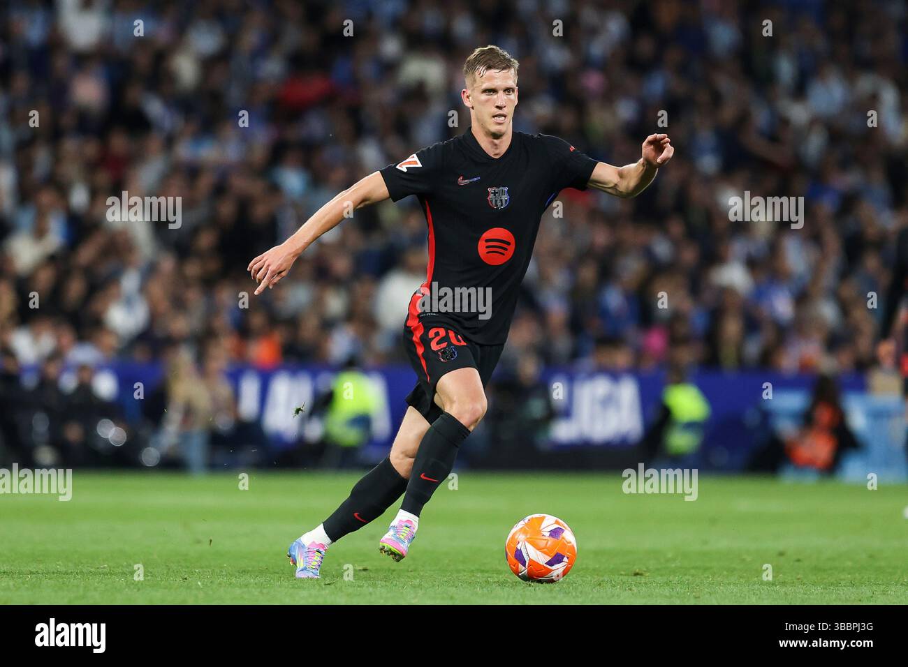 Barcelona, Spain. 15th May, 2025. Dani Olmo (20) of FC Barcelona seen ...