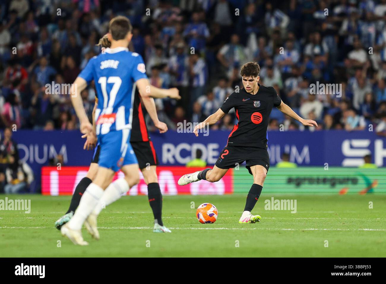 Barcelona, Spain. 15th May, 2025. Pau Cubarsi (2) of FC Barcelona seen ...