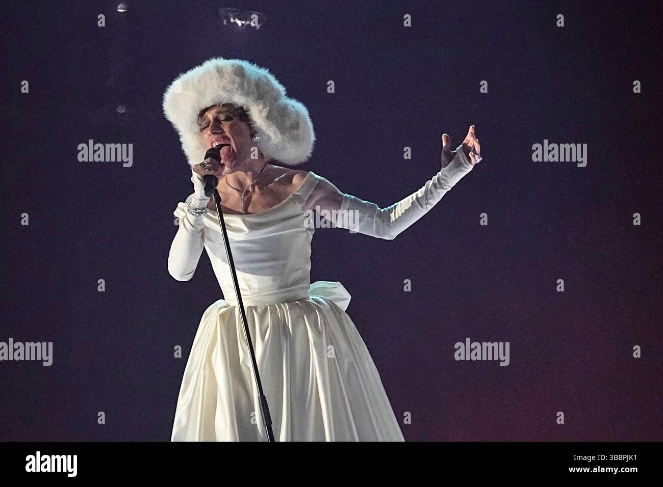 Nemo, performs during the dress rehearsal for the Grand Final of the ...